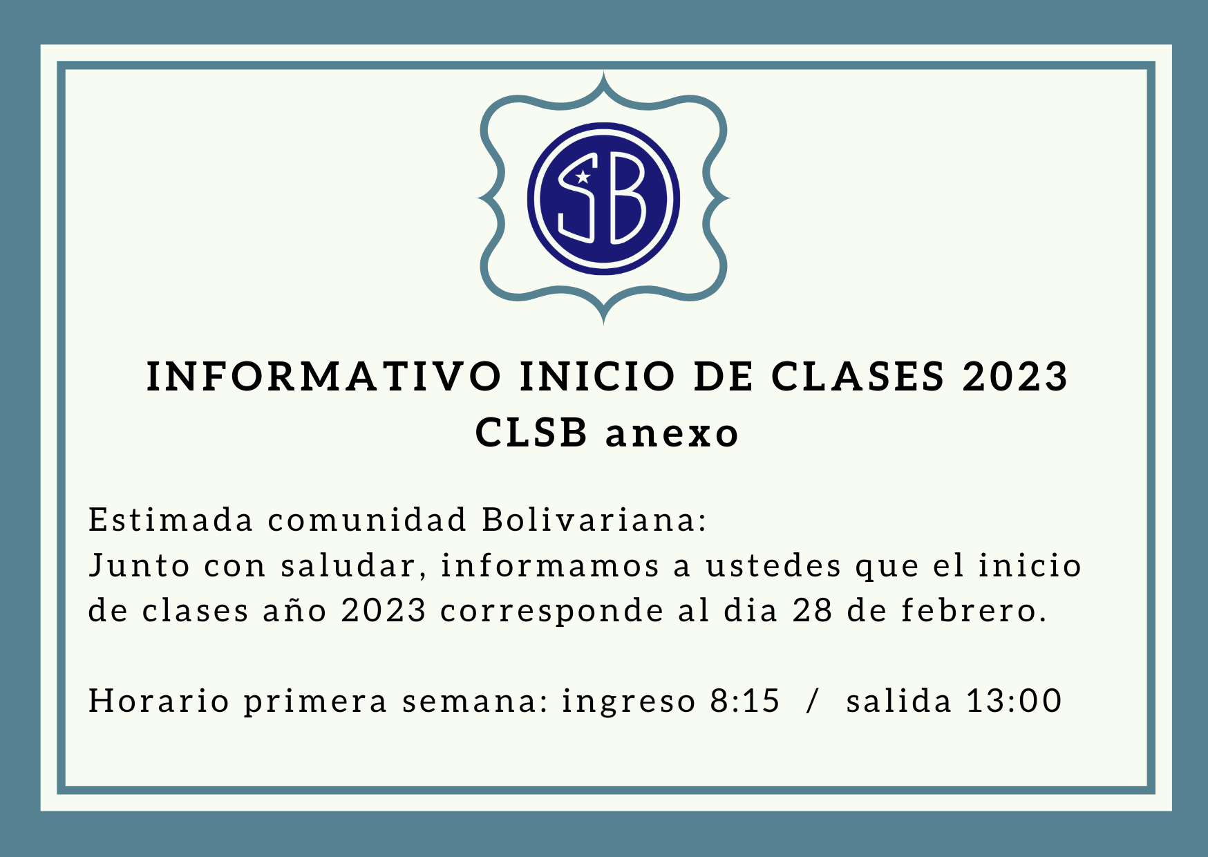 Inicio de Clases Año Escolar 2023 – Colegio Anexo – Colegio Libertador ...